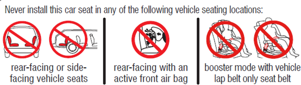Where should I install my car seat in my vehicle?